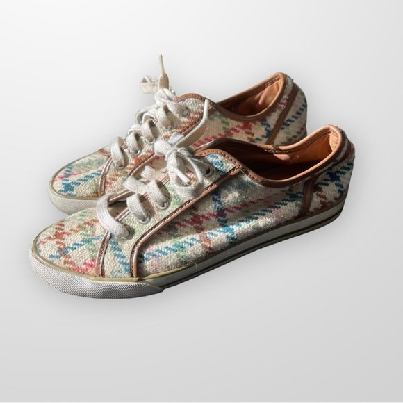 Coach | Shoes | Coach Dee Plaid Tattersall Wool Sneakers Womens 7 Shoes ...